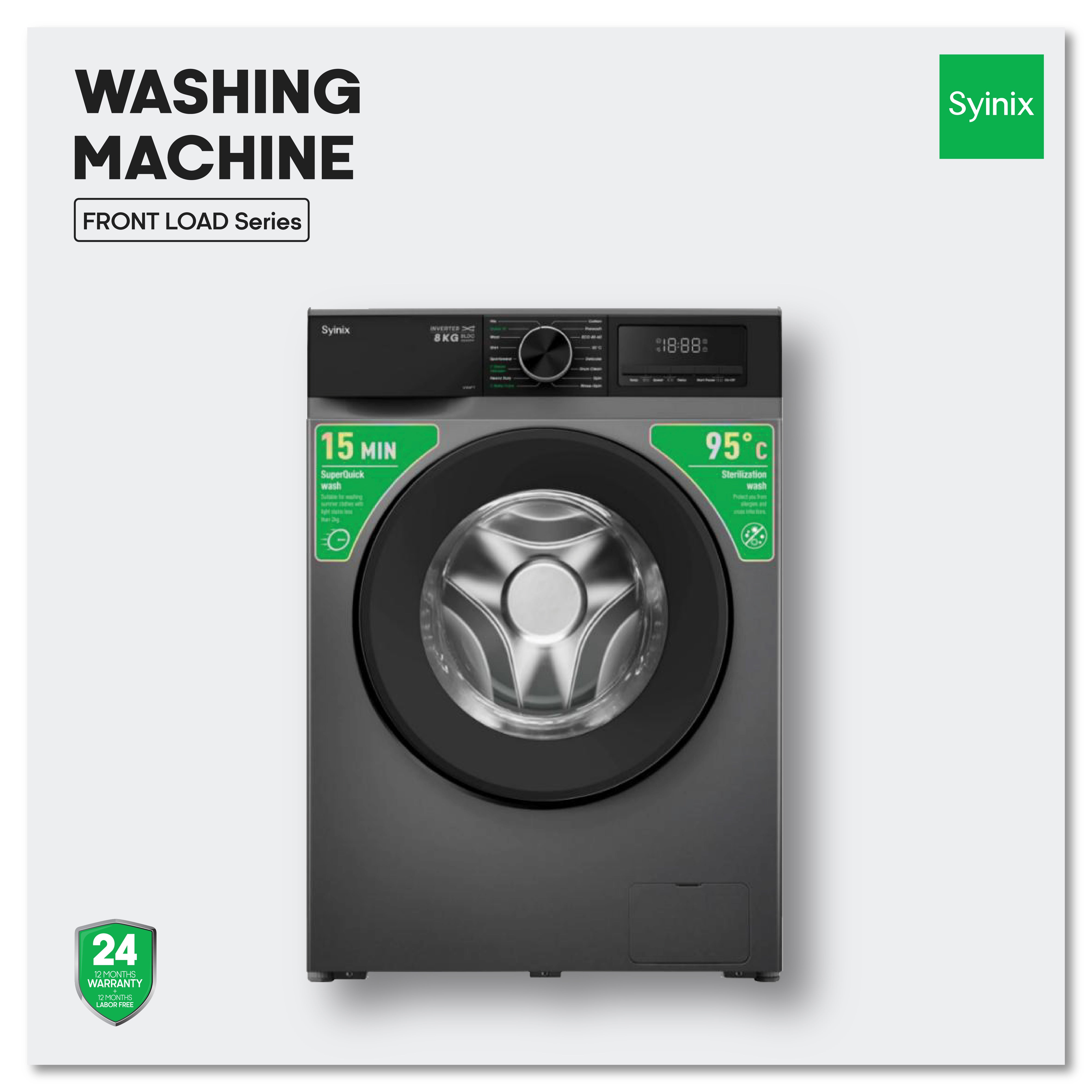 Washing Machine - 8kg Front Load – SYINIX